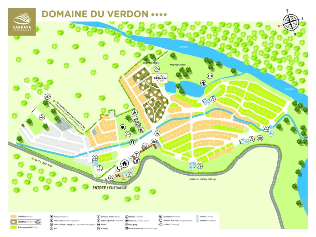 Parkplan Roompot Domaine du Verdon (Lageplan) - Ferienparkguide